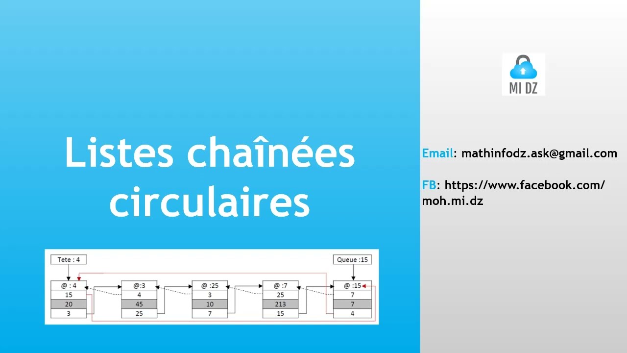 Listes chaînées circulaires (DARIJA) - YouTube