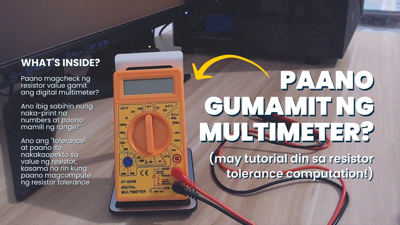 Digital multimeter | Resistor Reading and Tolerance (Taglish) - YouTube