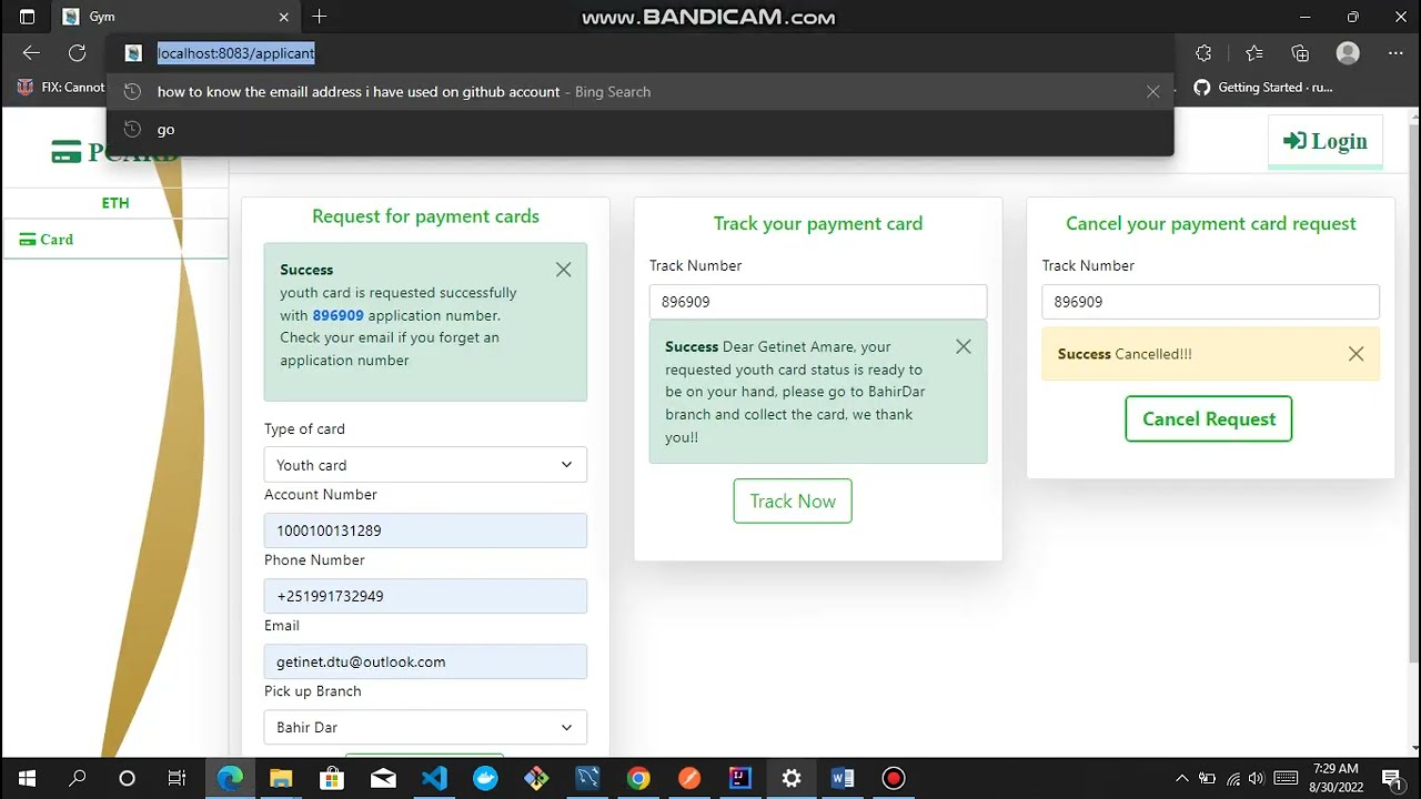 Payment Card Requester and Tracker - YouTube