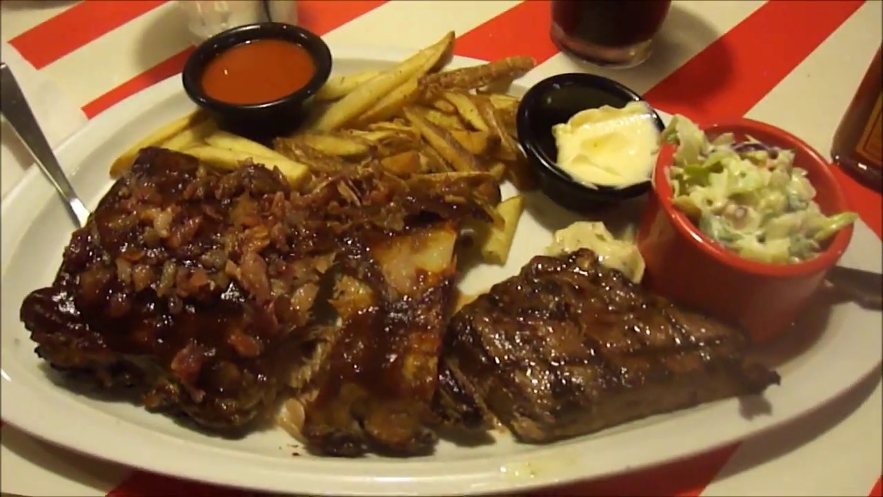 TGI Friday Bourbon Bacon BBQ Ribs & Center Cut Sirloin Dinner (food ...