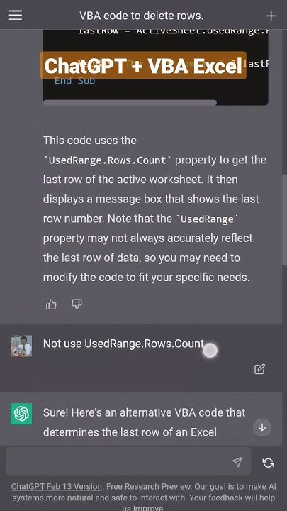 How ChatGPT write VBA Excel code? Try it yourself 👍 #shorts #lequocthai #chatgpt #vba - YouTube