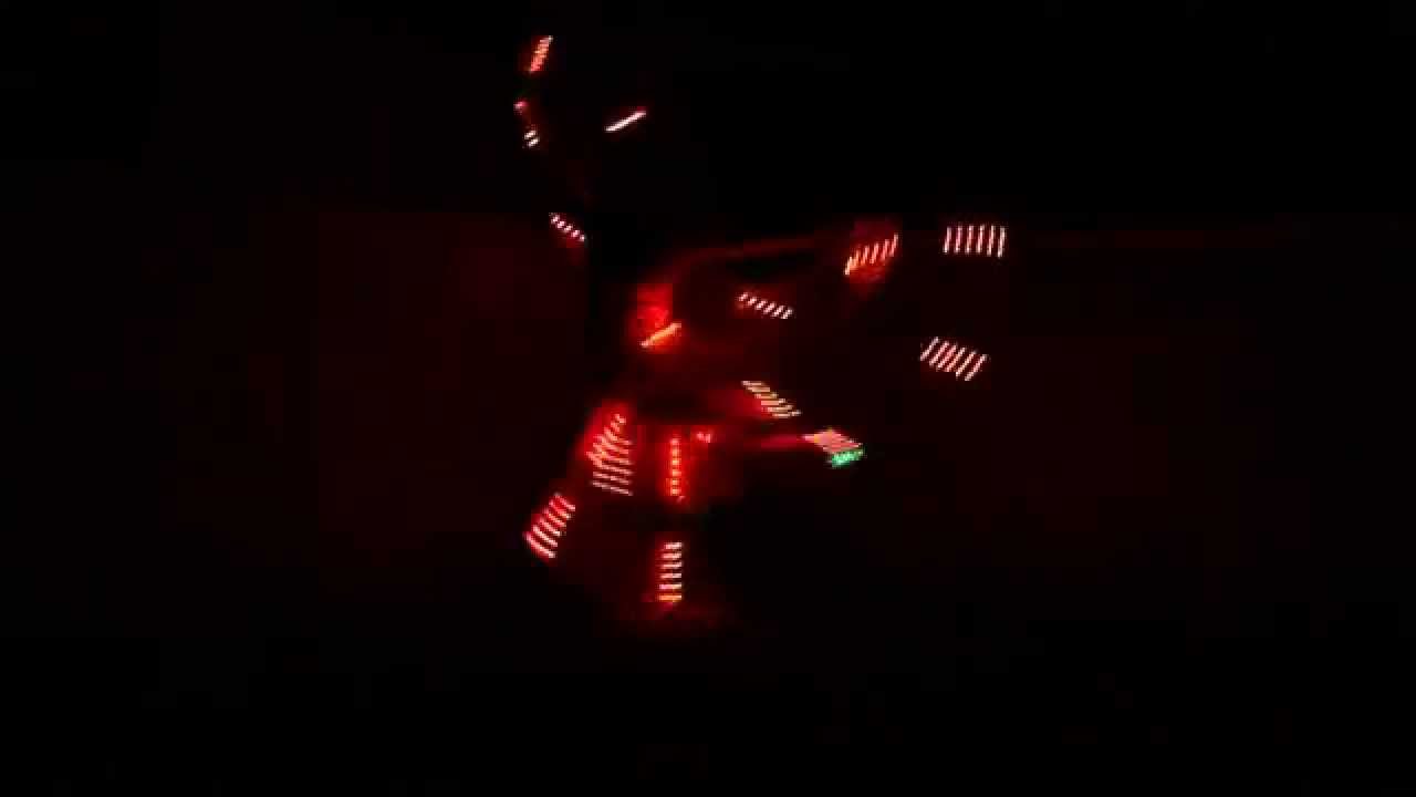 RGB LED isis wings belly dance show - YouTube