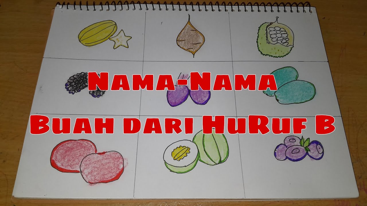 Belajar Menggambar dan Mengenal Nama-nama buah dari huruf B - YouTube