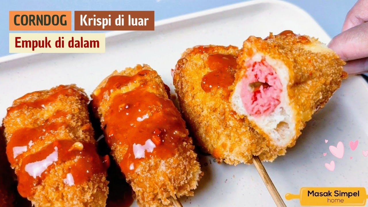 Ide jualan 1000an‼️CARA BUAT CORNDOG Enak, Krispi di luar, Empuk di dalam - YouTube