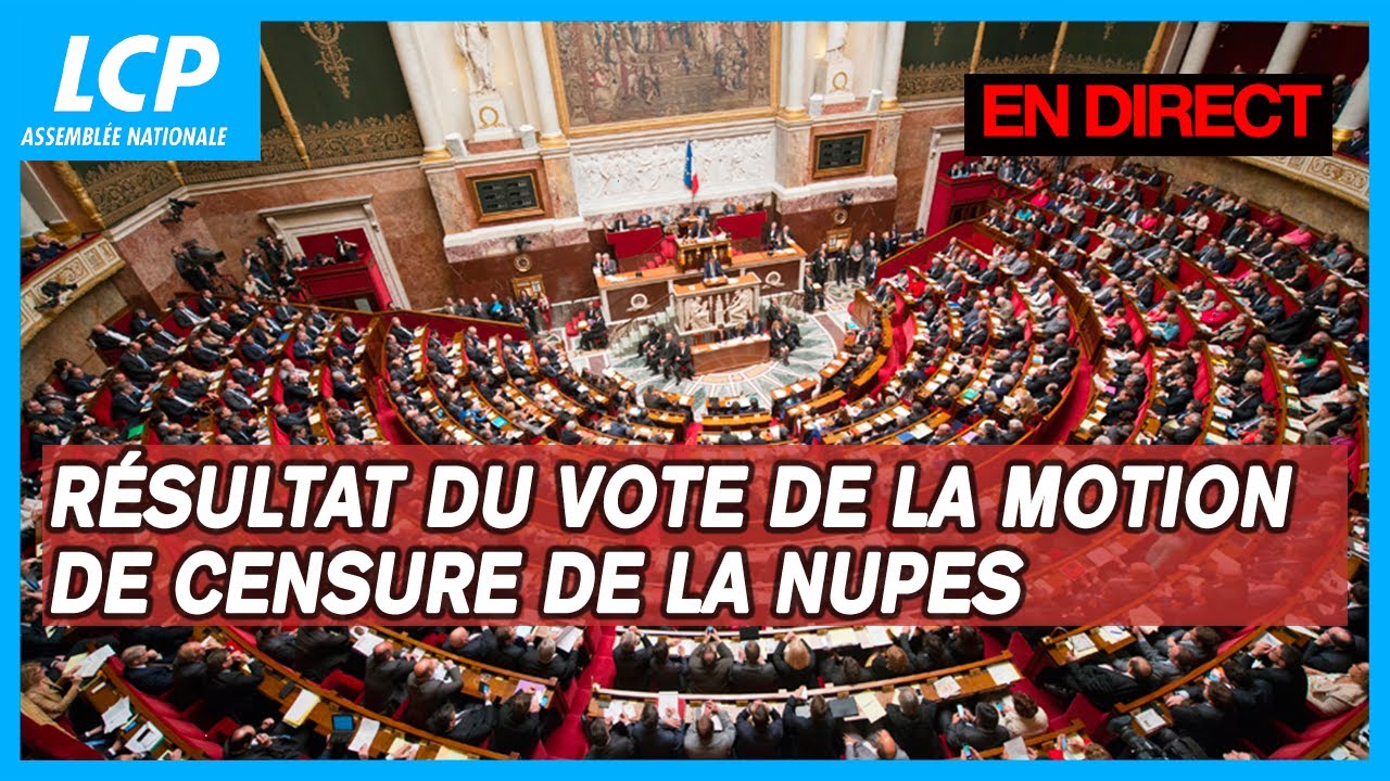 [DIRECT] Résultat du vote de la motion de censure de la NUPES - LCP ...