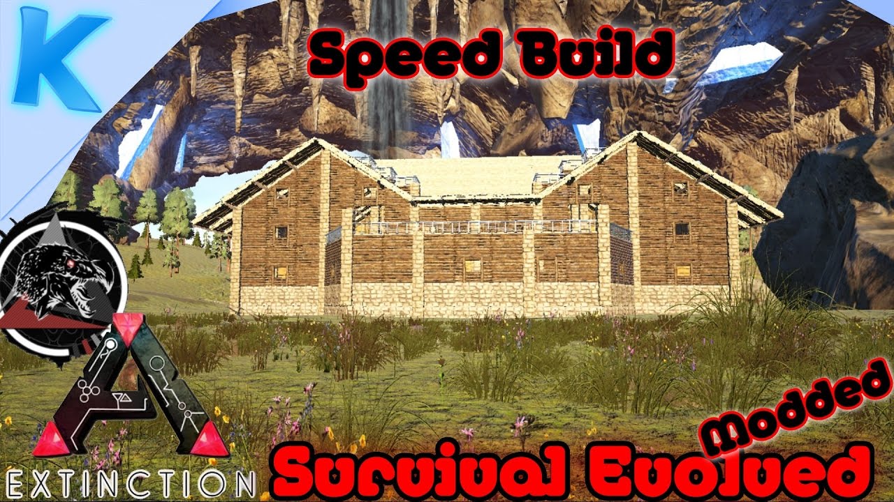 Ark - Mods - Extinction Core - Speed Build - Epic Base aan het water ...
