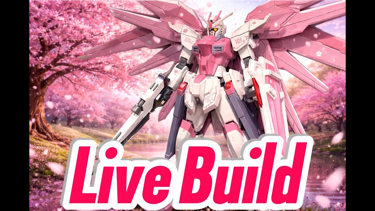 LIVE Build: Bootleg Gunpla HG Freedom Gundam Cherry Blossom - YouTube