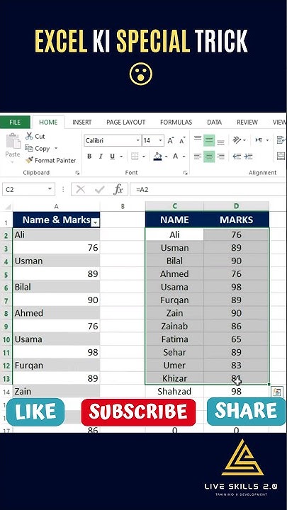 Excel Ki Special Trick 😯 Convert Row Data Into Column Shorts Youtube