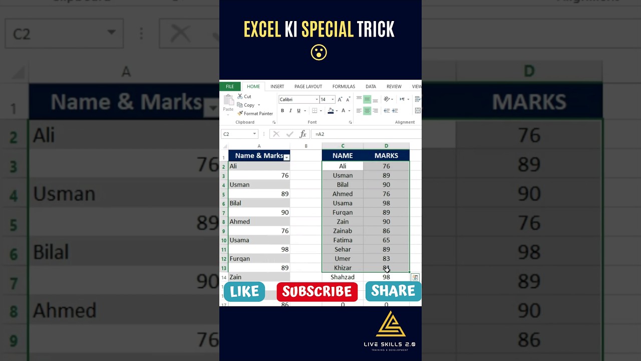 Excel Ki Special Trick Convert Row Data Into Column shorts YouTube Excel Ki Special Trick Convert Row Data Into Column shorts YouTube