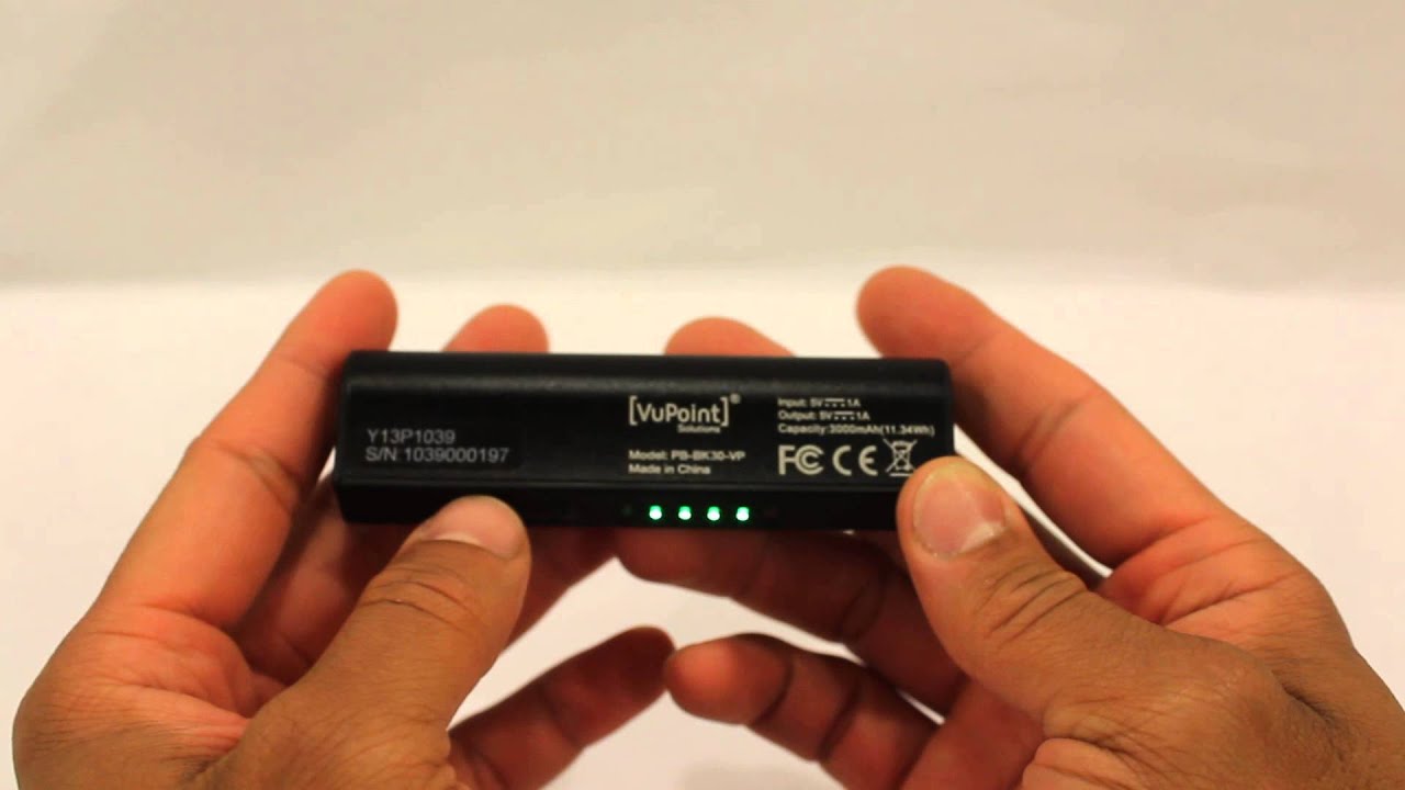 VuPoint - 3000mAh Battery Pack - YouTube