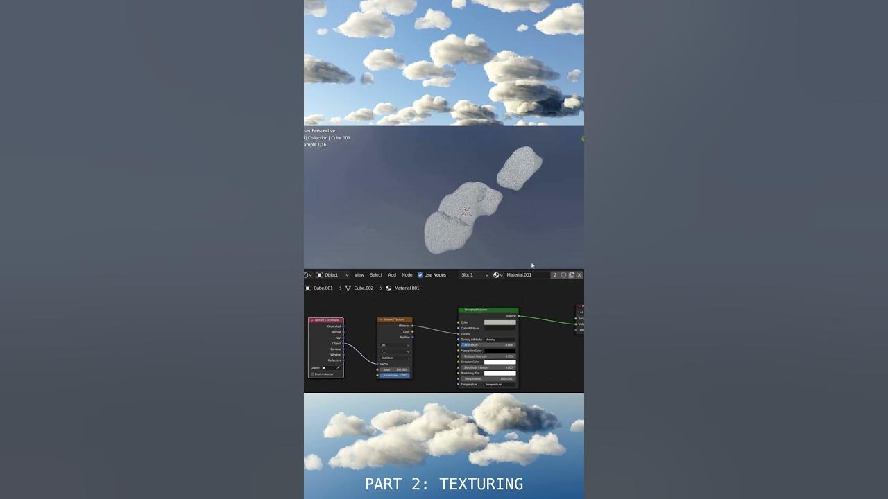 How to Make 3D Clouds in Blender Part 2- Texturing - YouTube