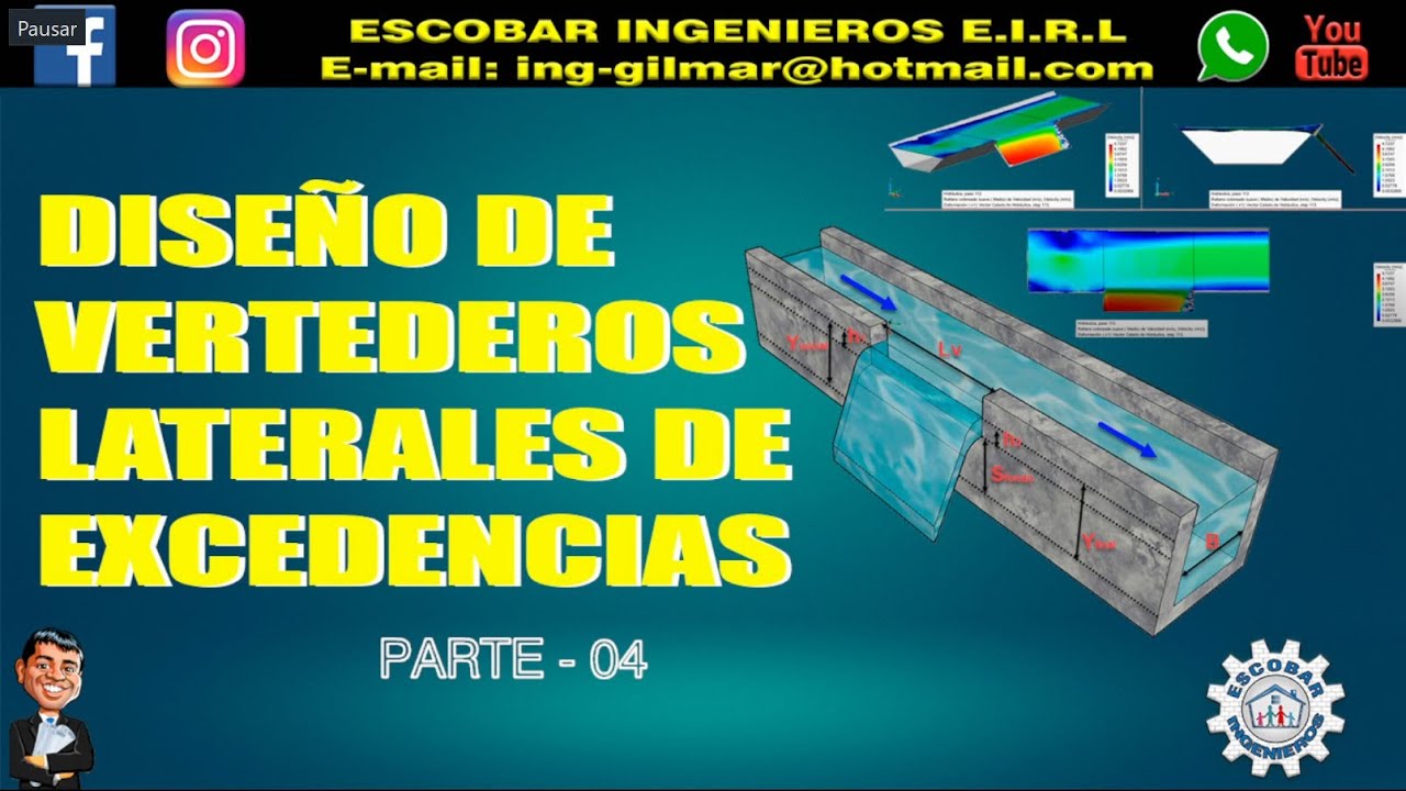 DISEÑO DE VERTEDERO LATERAL - PARTE 04 - YouTube