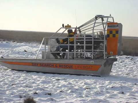 Airboat Search and Rescue Lifeboat on Snow - YouTube