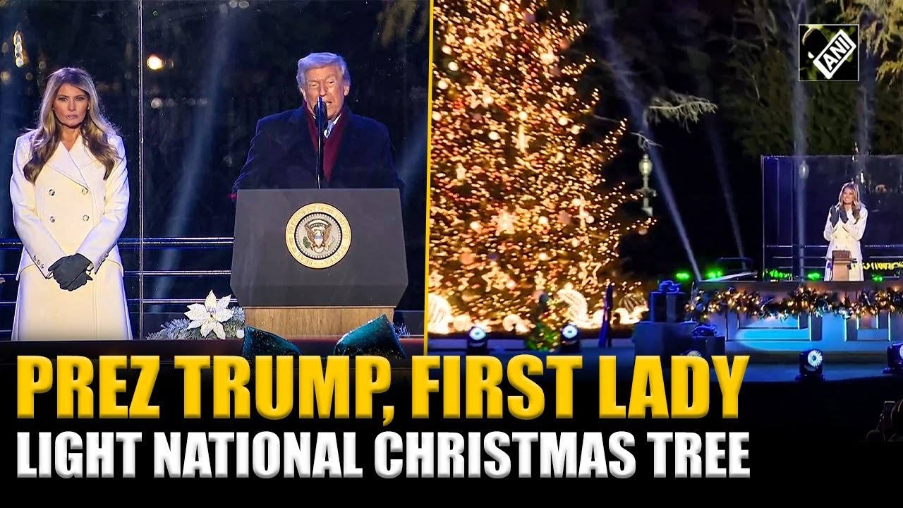 Donald, Melania Trump participate in tree lighting ceremony at White ...