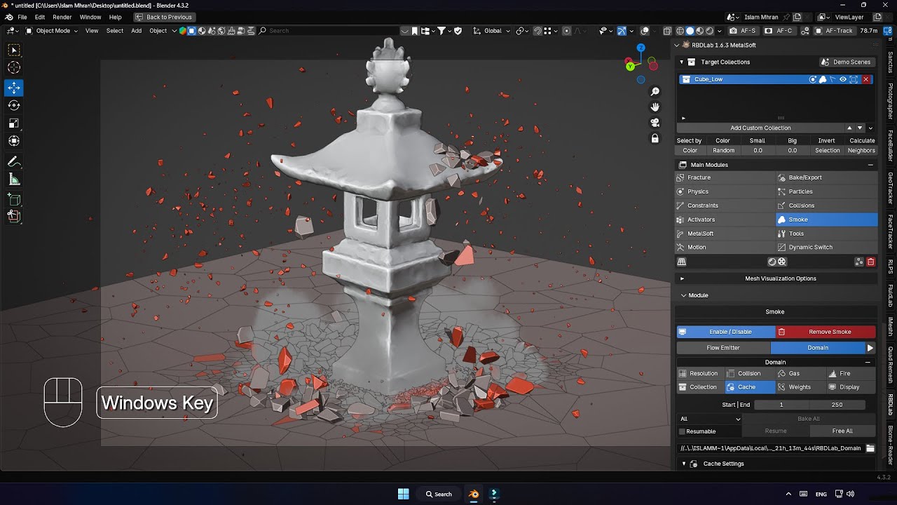 RBDLab 1.6.3 in Blender | Powerful Destruction & Fracture Addon Tutorial - YouTube