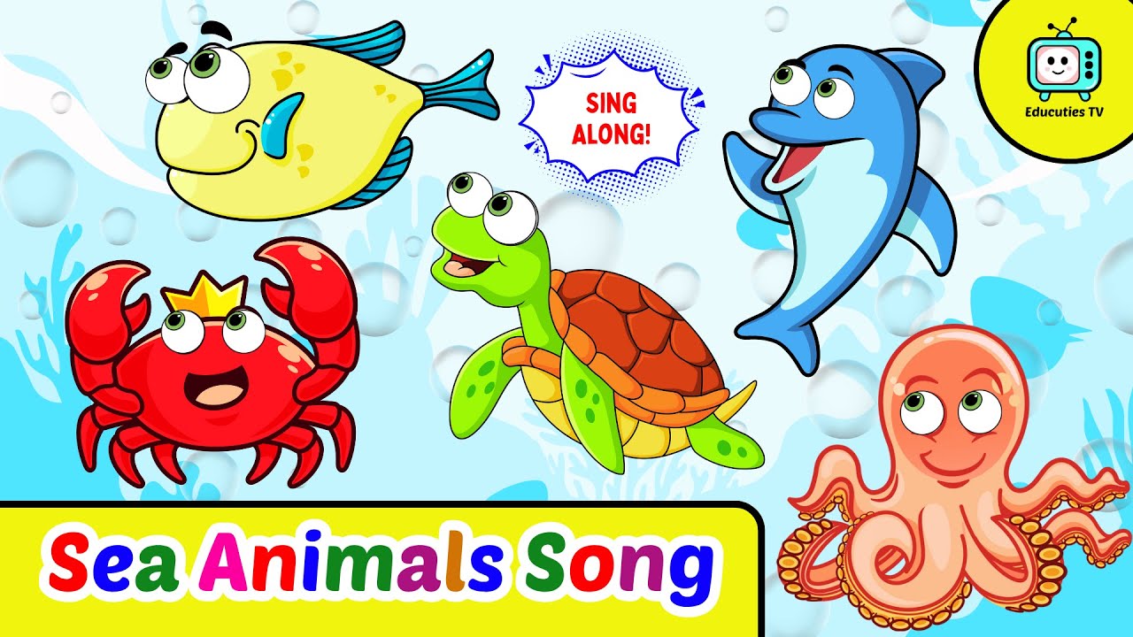 Sea Animals Song for Kids | Ocean Animals Vocabulary | English ...