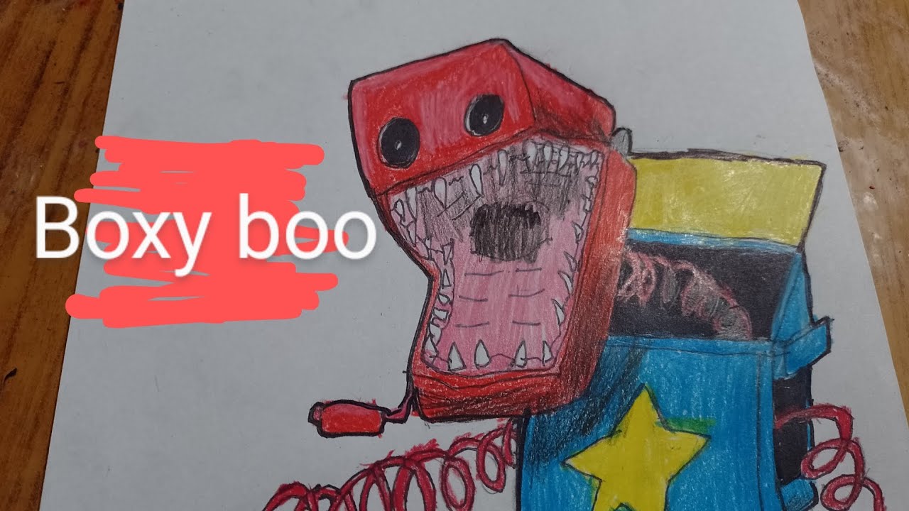 cómo dibujar a boxy boo de project playtime/how to draw boxy boo from ...