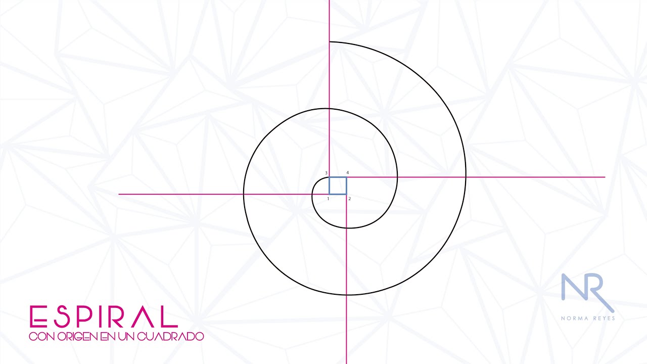 ESPIRAL con origen en un cuadrado - YouTube