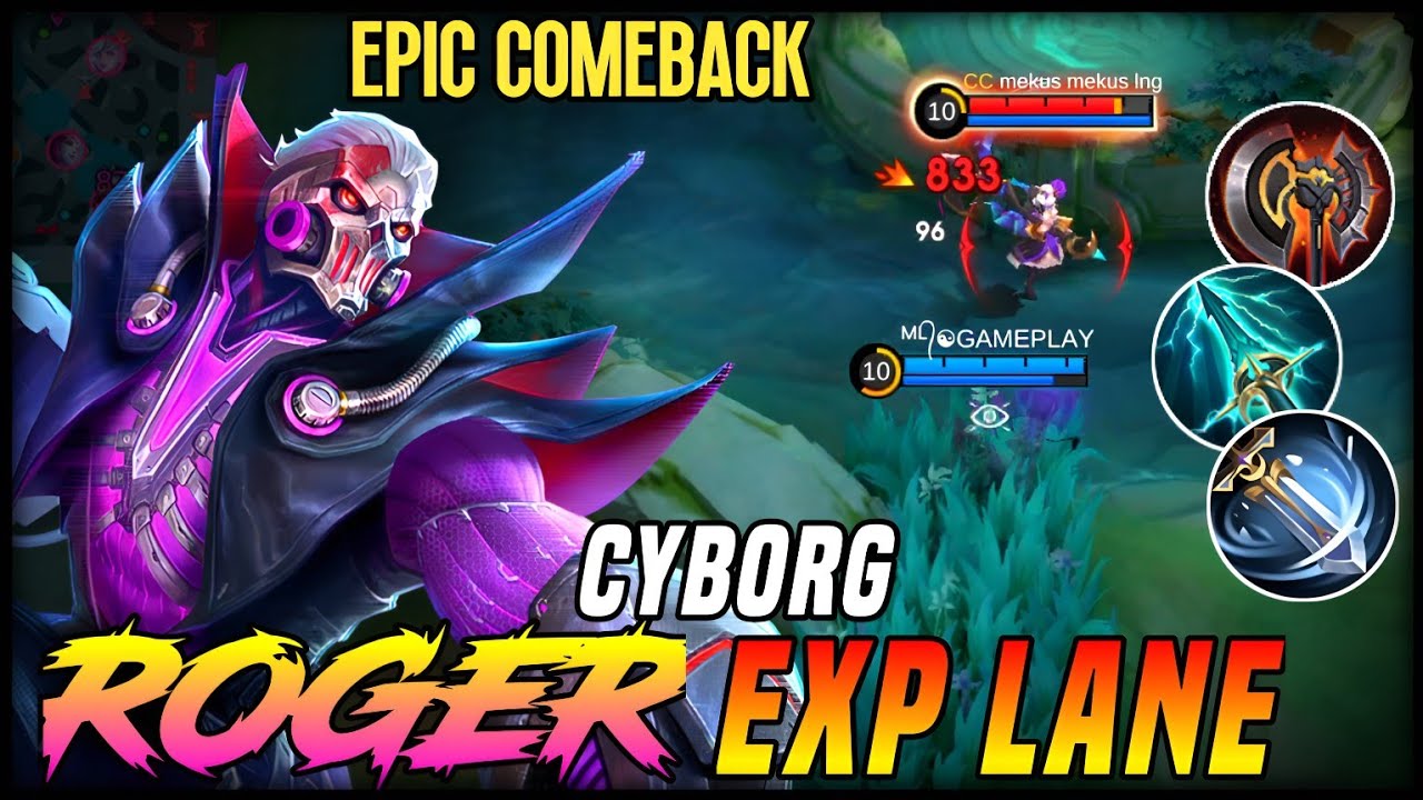 ROGER CYBORG WEREWOLF - BEST BUILD FOR ROGER EXP LANE BUILD"~ MLBB ...