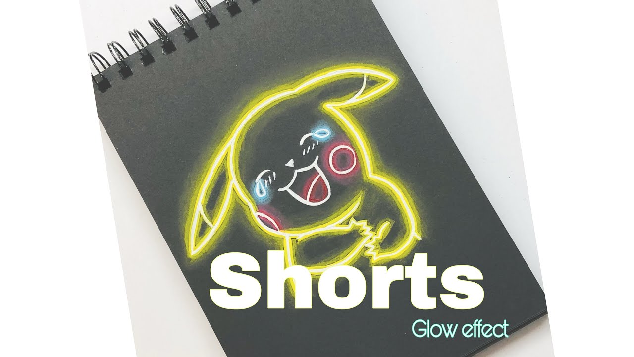 How to draw glow effect #pikachu# tutorial #no airbrush #no Posco - YouTube
