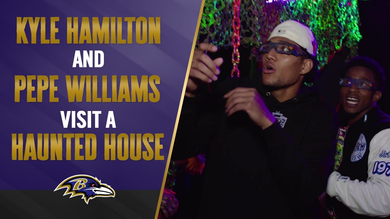 Kyle Hamilton, Pepe Williams Get Scared at Haunted House | Baltimore ...