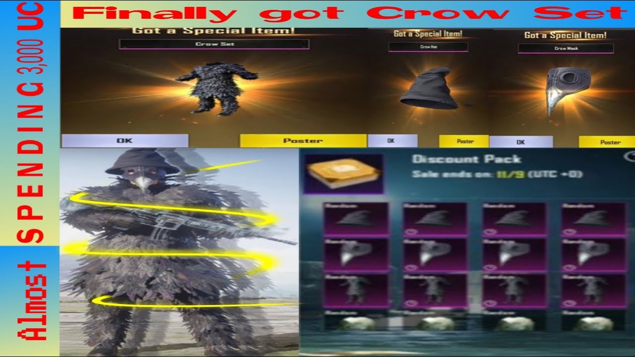Almost spending 3000UC on crow set PUBG Mobile || PUBG Mobile Pakistan ...
