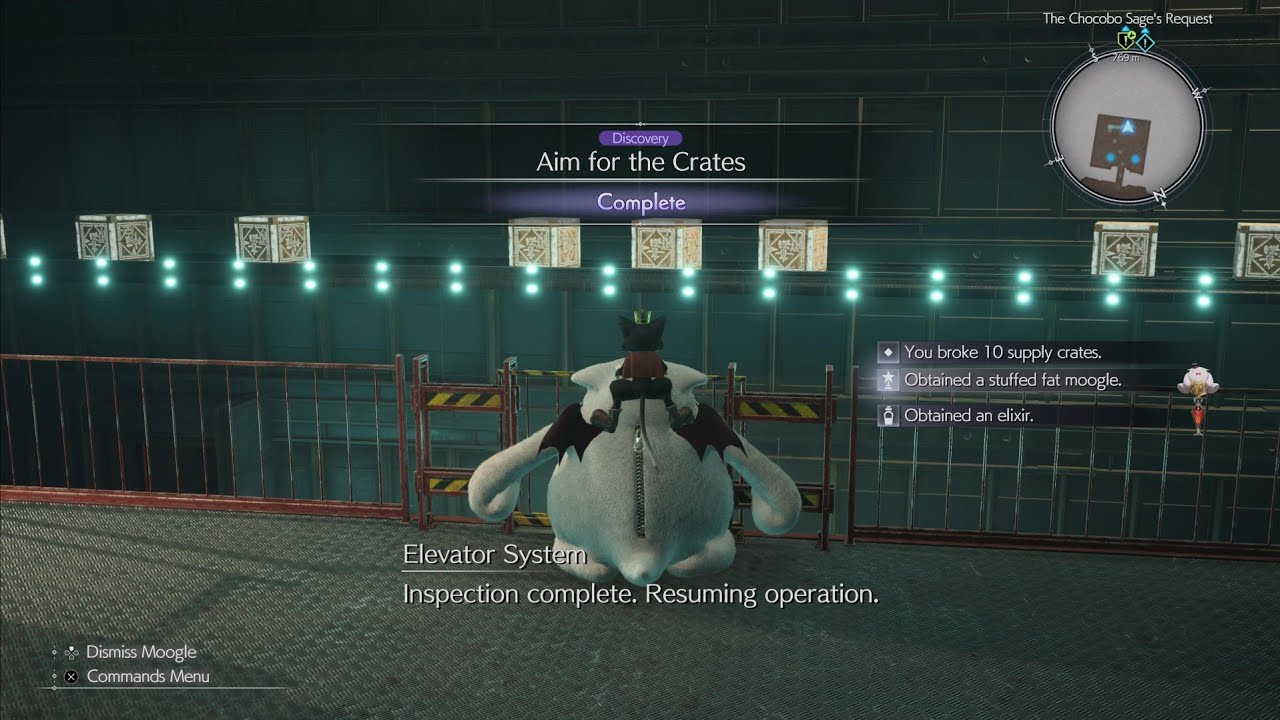 Discovery Aim for the Crates Completed To Get Stuffed Fat Moogle Reward ...