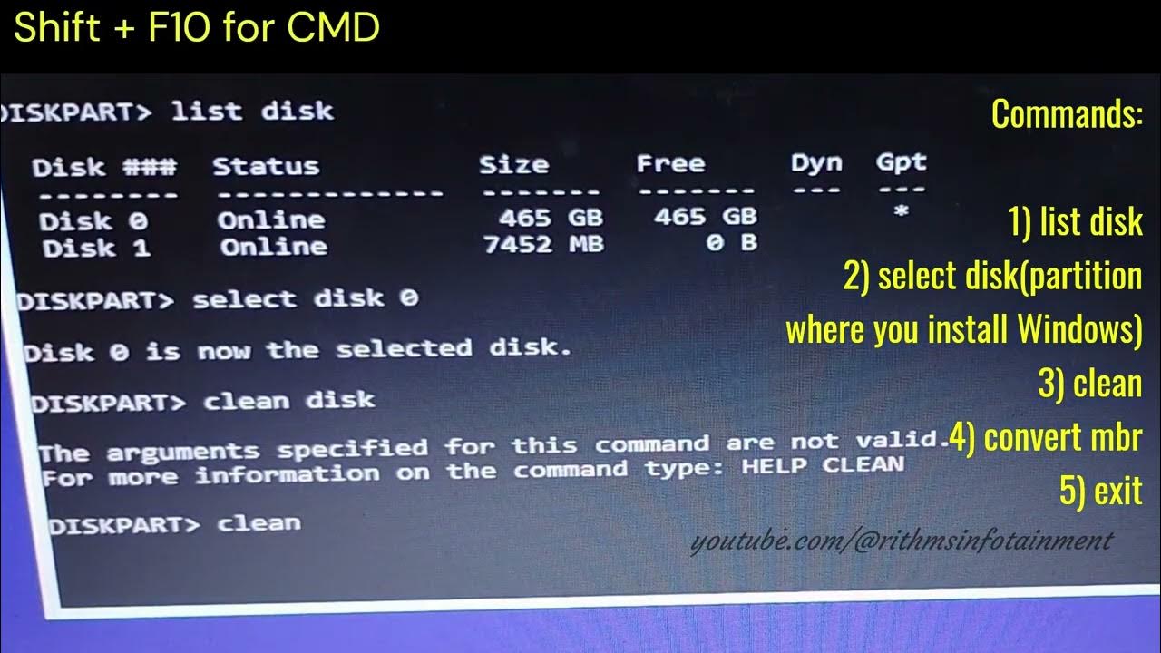 Convert GPT partition to MBR while installing Windows 11 - YouTube