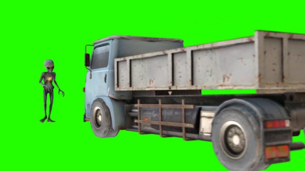 animation pack of truck vs alien chroma - YouTube