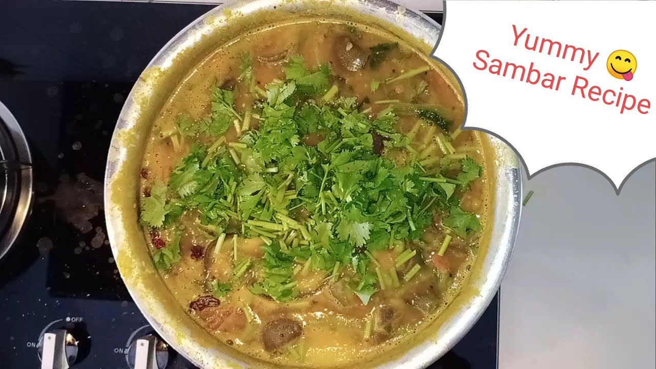 Sambar Recipe South Indian Style (Authentic South Indian Dhall Curry ...