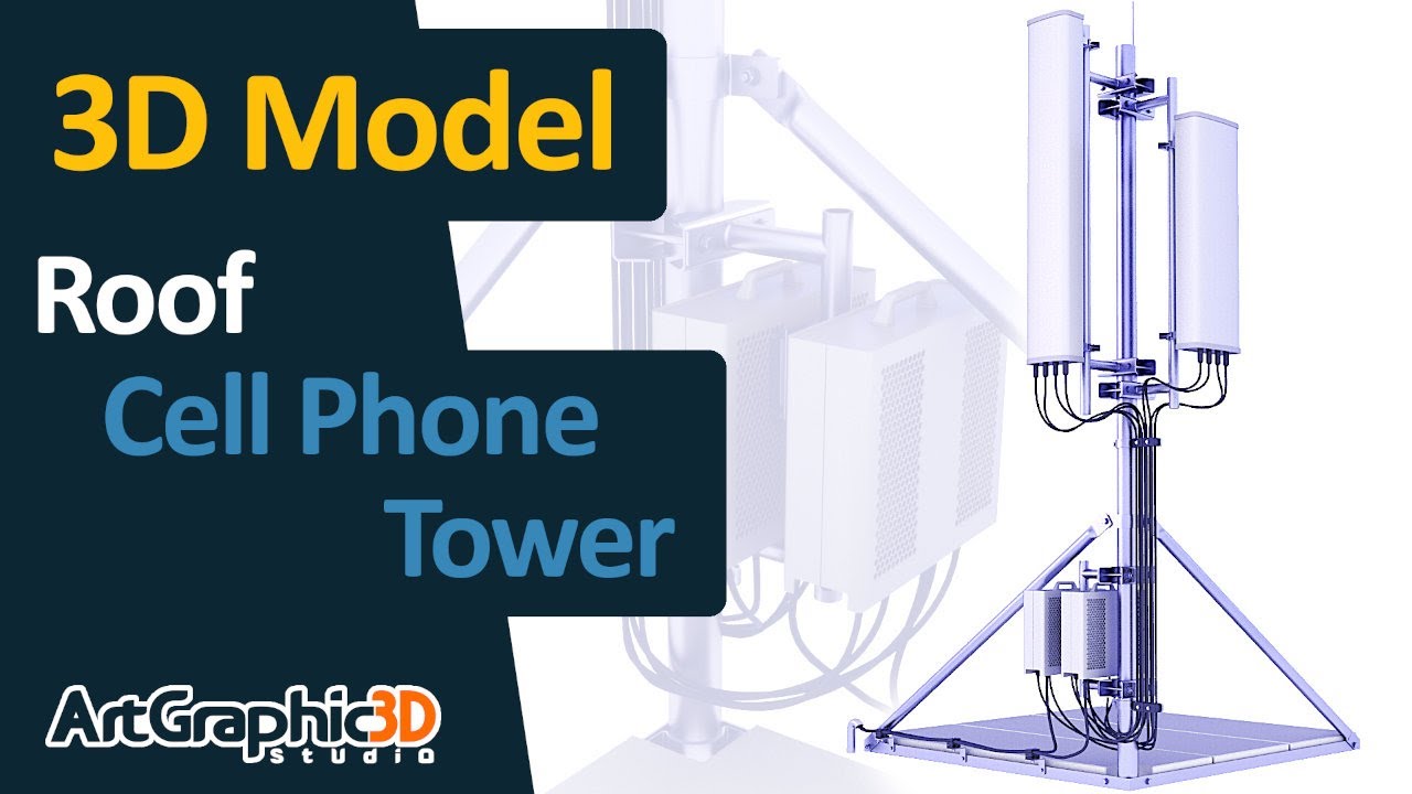 Professional Roof Cell Phone Tower 3D Model | ArtGraphic3D | 3D Blender ...
