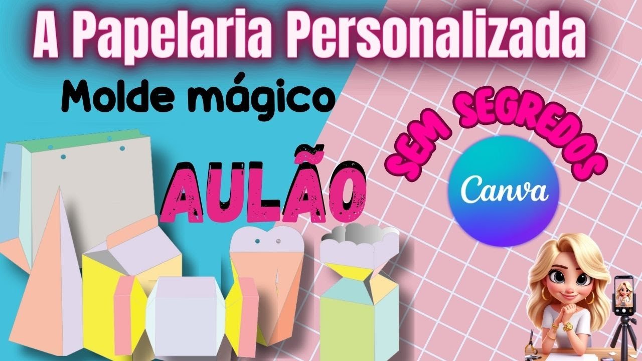 Como fazer molde de caixinhas no canva| Papelaria personalizada no ...