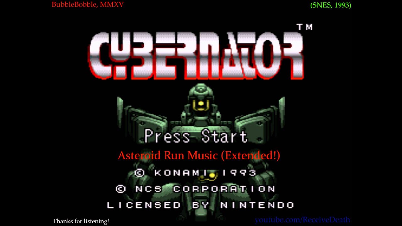 Cybernator (SNES) - Asteroid Run Music (Super Extended!) - YouTube