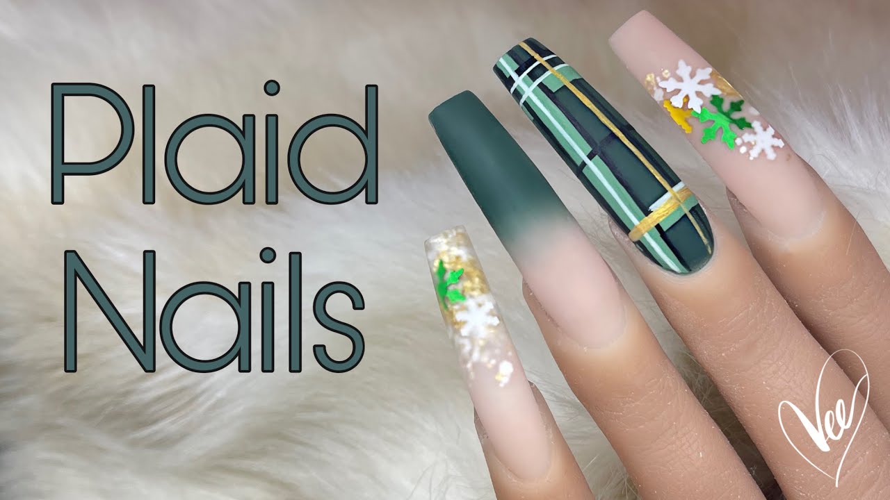 DIY Plaid Nail Art Tutorial | Beginner Nails | Custom Color Mixing ...
