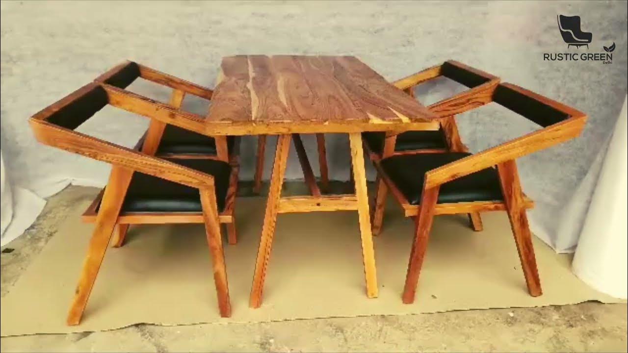 Indoor Cafe Restaurant Wooden Table With Cushion Chair - YouTube