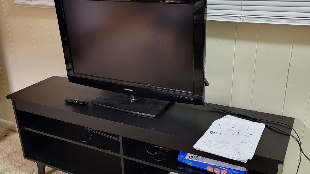 Putting My TV Stand Together - YouTube