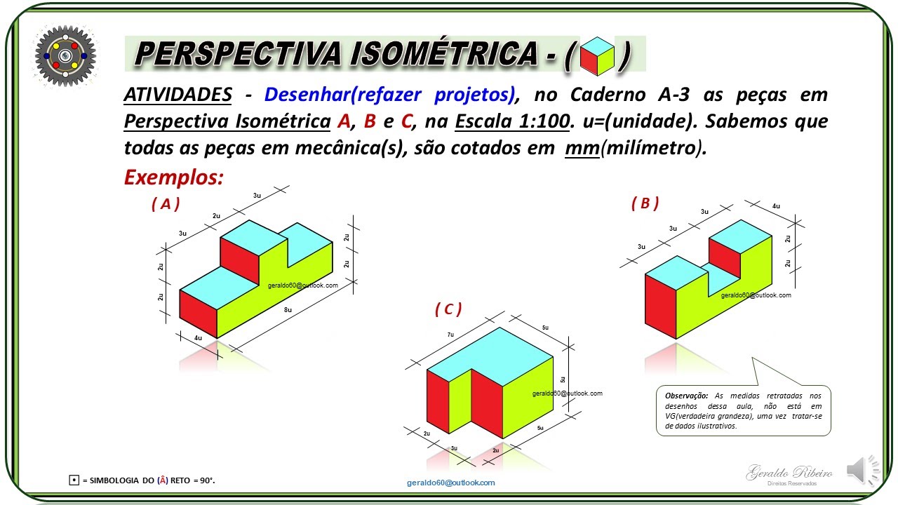Perspectiva Isometrica Desenho Tecnico Revoeduca