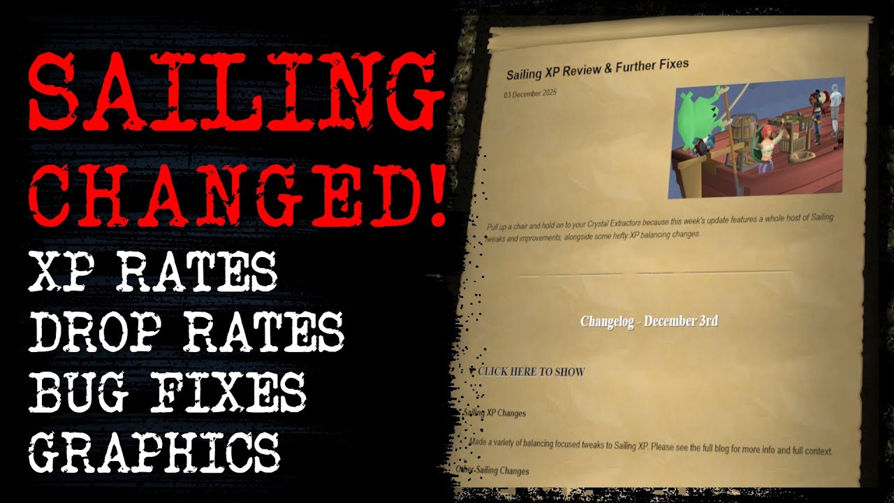 OSRS Sailing Update: XP Changes & Drop Rate Buffs! - YouTube