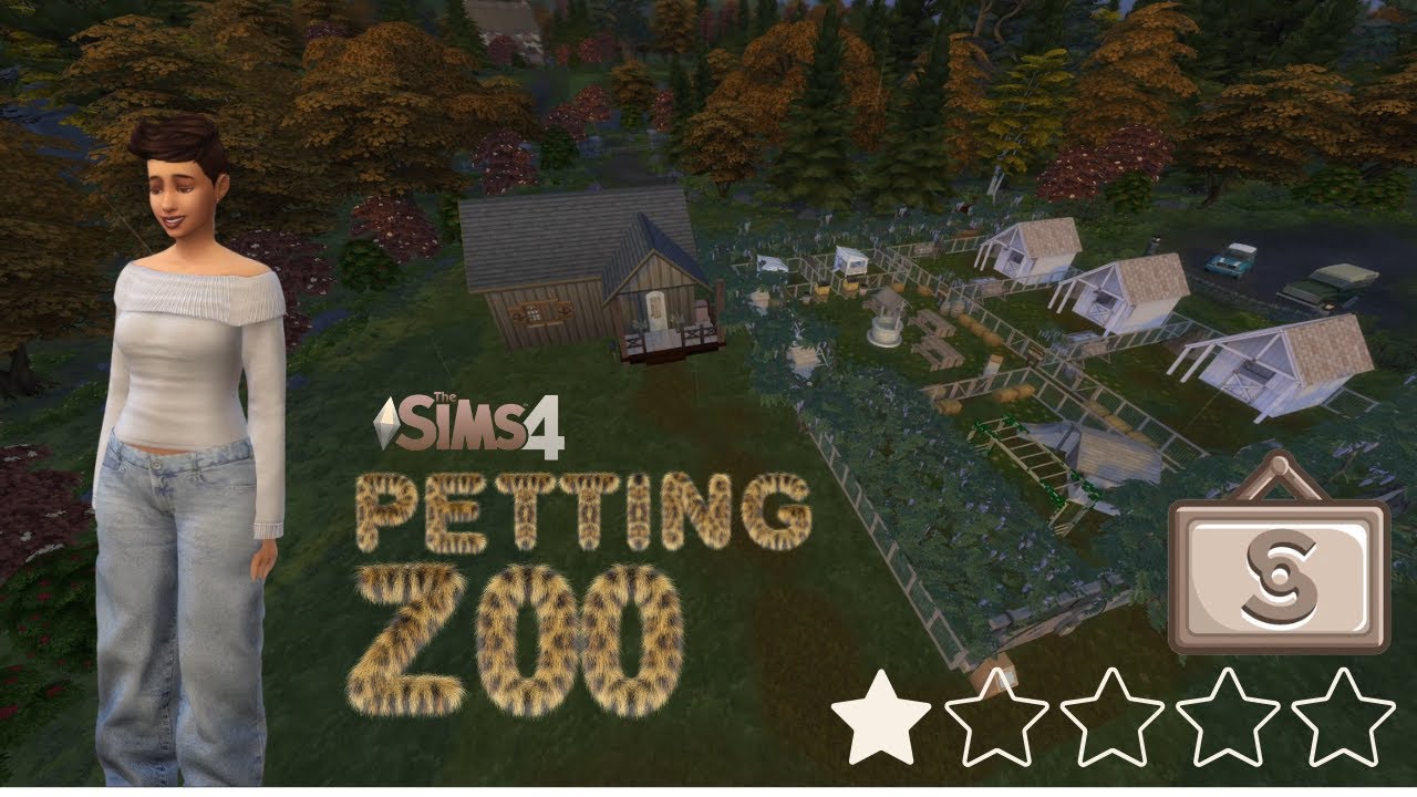 THE SIMS 4 - PETTING ZOO - my sim won the lottery so decided to build ...