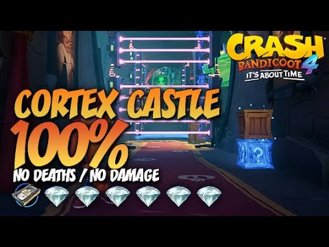 Crash Bandicoot 4: Cortex Castle 100% Run - All Gems Guide (No Deaths / No Damage)