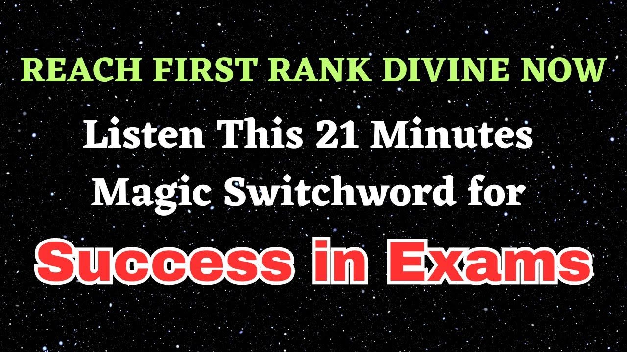 Listen This Switchword for Success in Studies and Any Competitive Areas ...