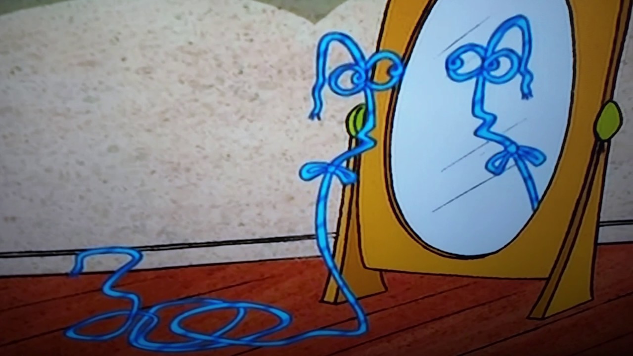 A little curious Mr string looks in a mirror - YouTube