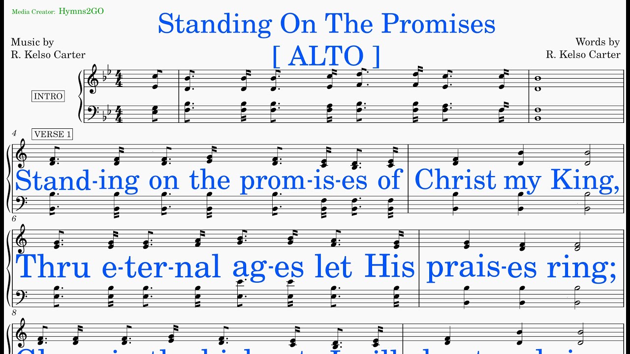 Standing On The Promises (Carter - Carter) [v2] Alto - YouTube