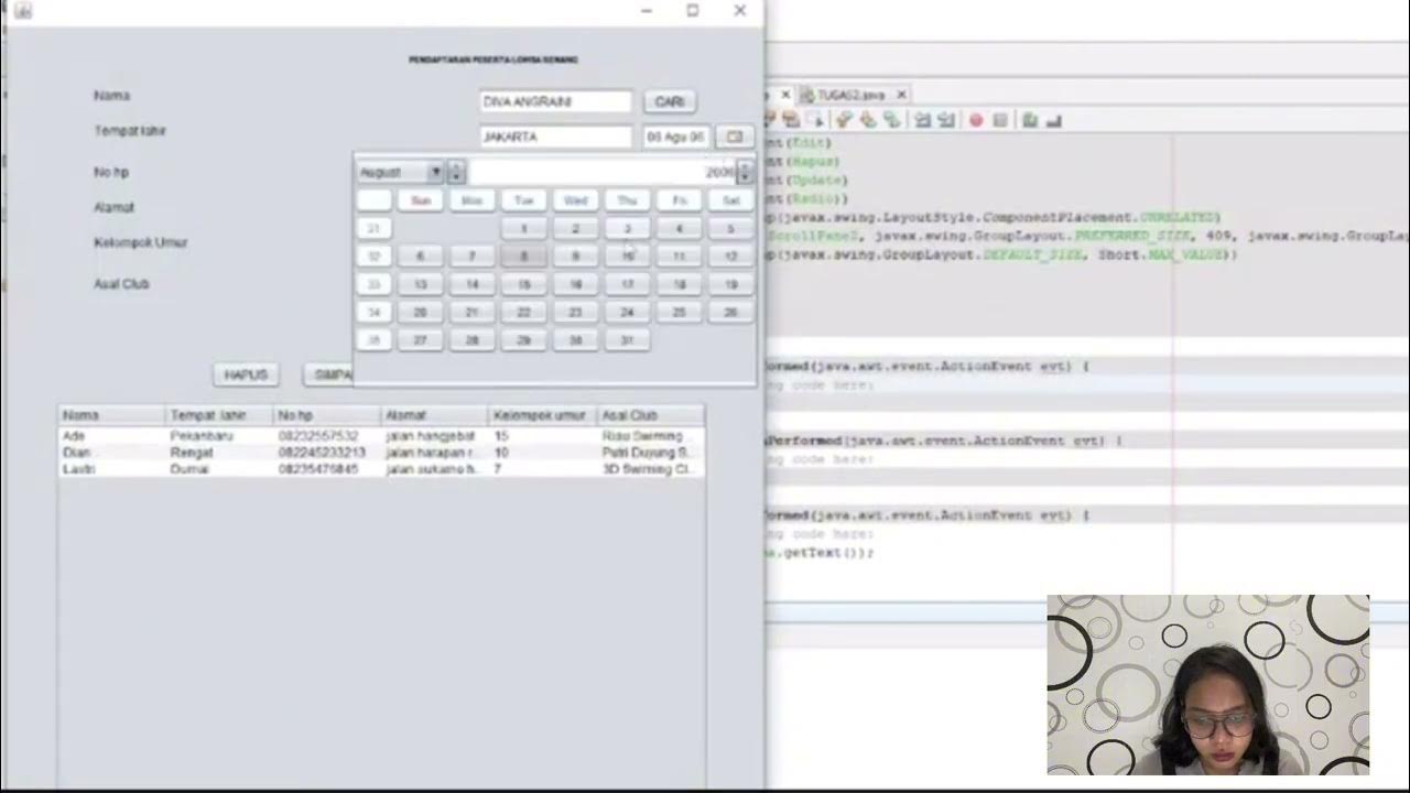 Membuat GUI Database menggunakan java di Neatbeans - YouTube