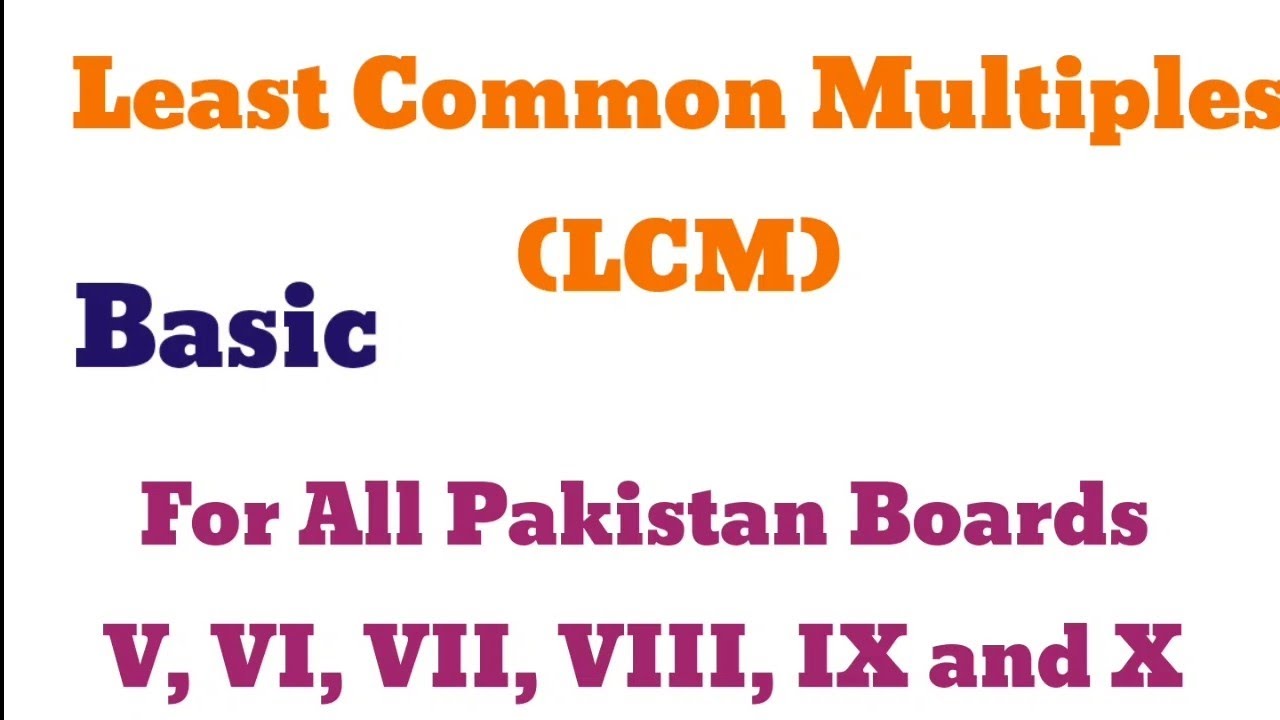 #Least common multiple (LCM) #5th to 10th class #used Indian method for ...