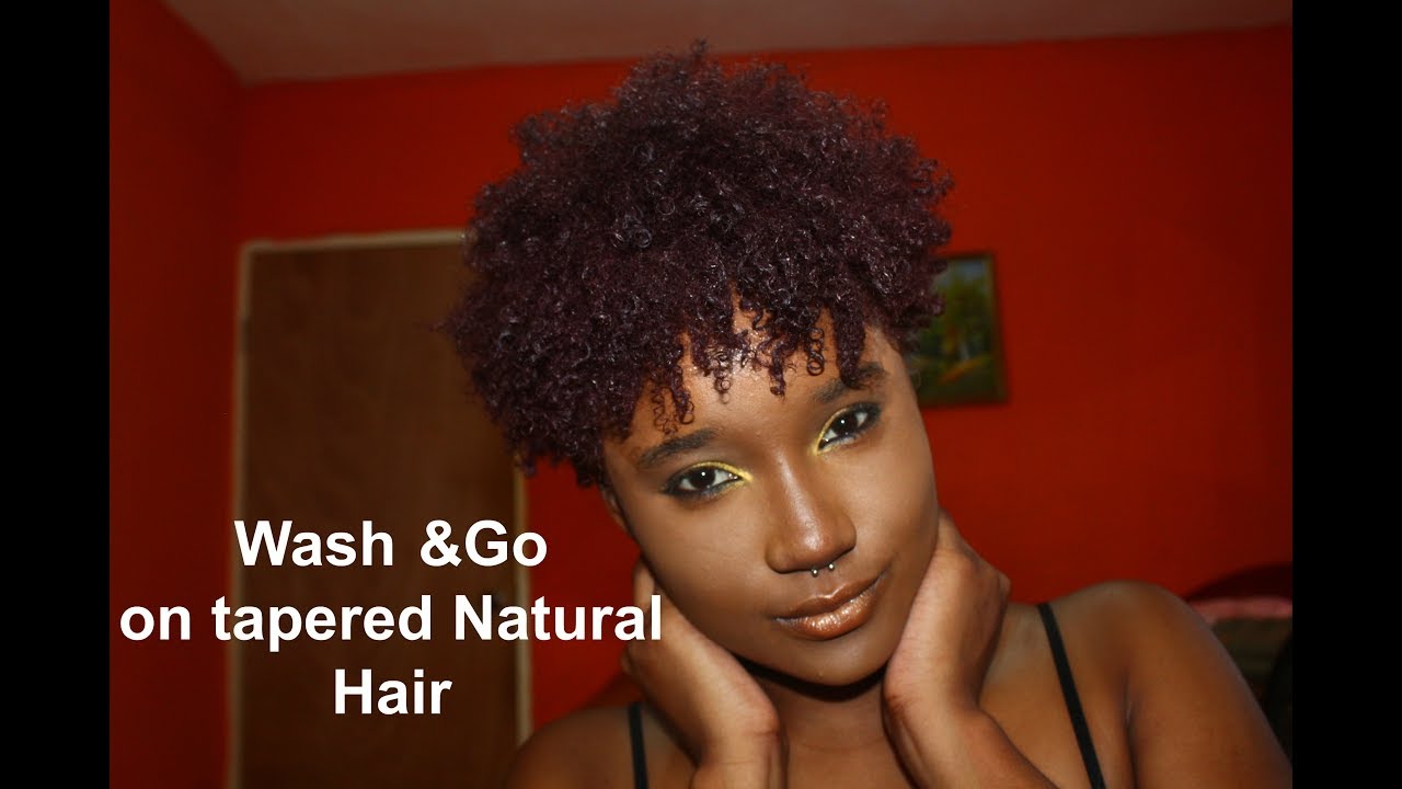 Wash and Go on Tapered Natural Hair - YouTube
