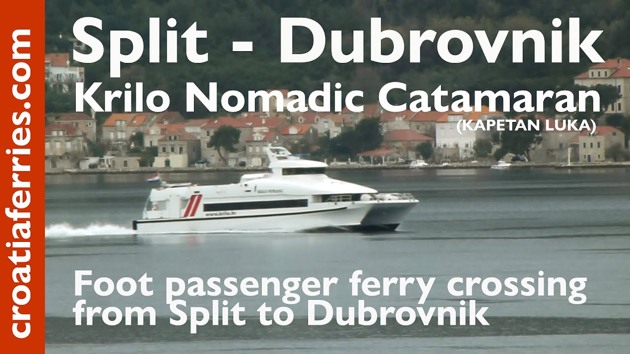 Catamaran ferry Split Dubrovnik by Krilo Nomadic (Kapetan Luka) - YouTube