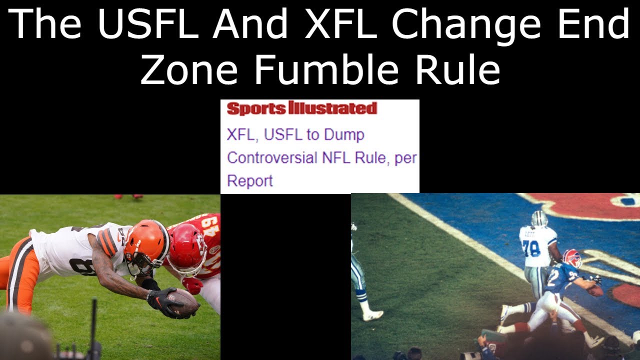 The USFL And XFL Change End Zone Fumble Rule - YouTube