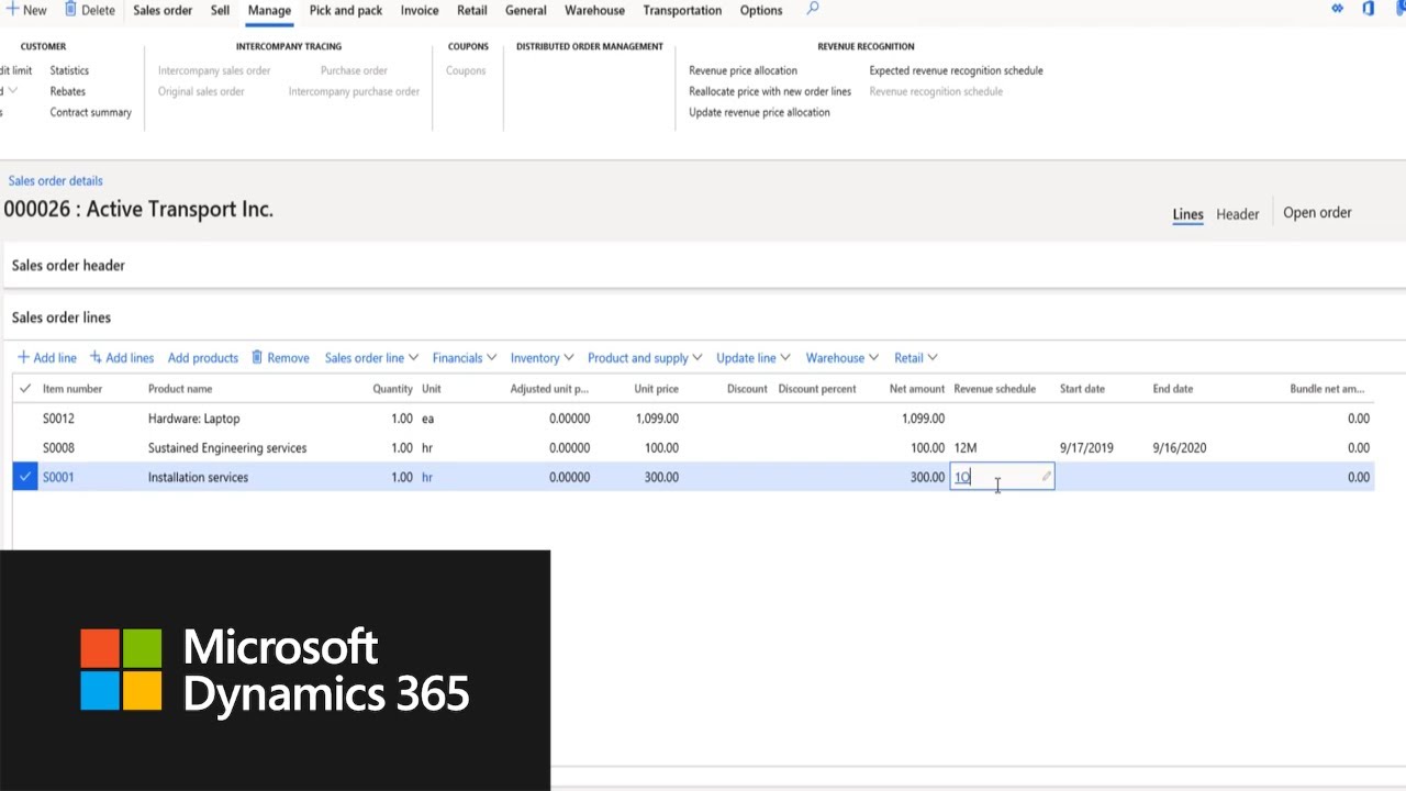 How to use revenue recognition in Dynamics 365 Finance - YouTube