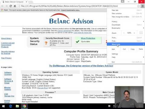 Belarc Advisor Walkthrough - YouTube